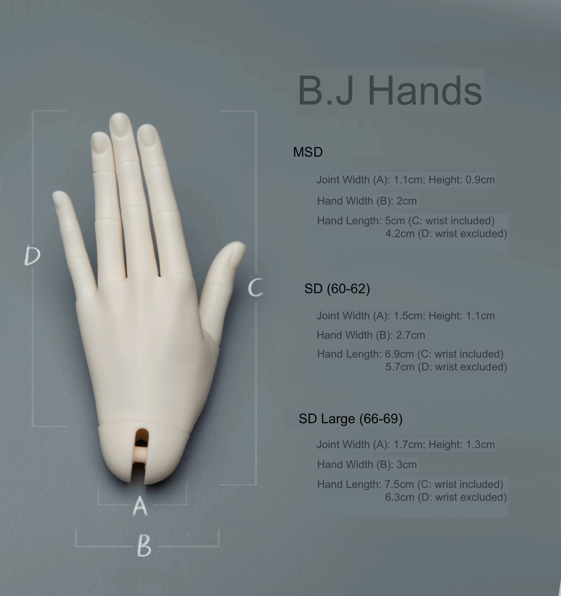 FAN/FF Doll - Ball-jointed Hands – Space Studio BJD